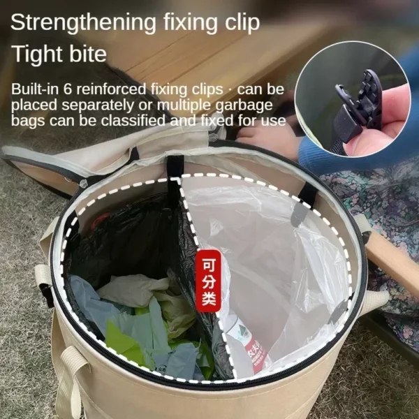 Pop-up Camping Rubbish Bin - Lightweight & Portable
